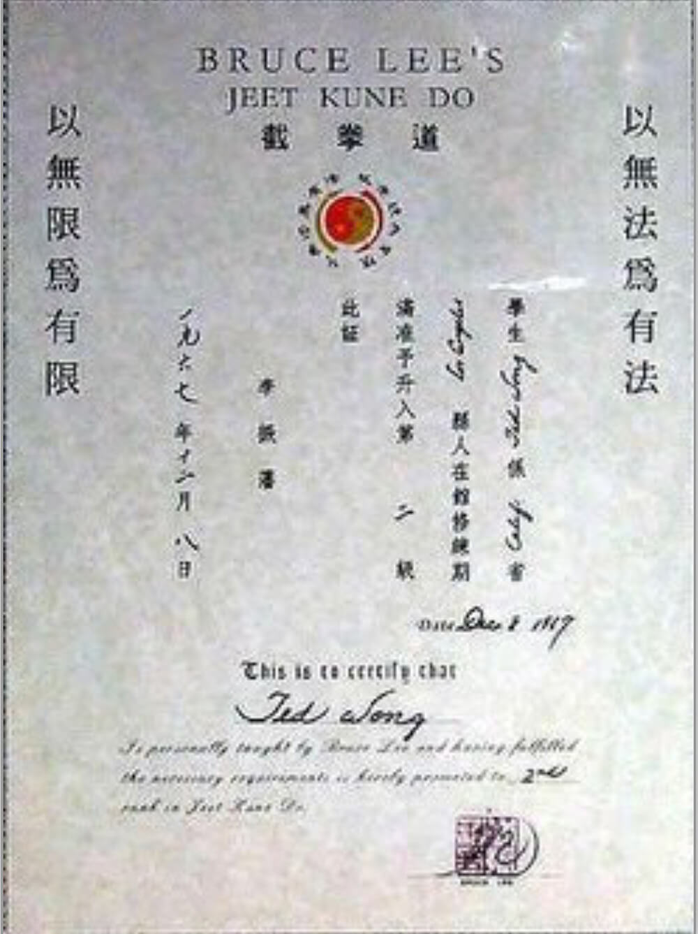 Ted Wong | Jeet Kune Do Institute